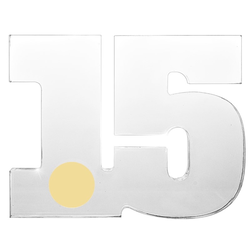 NUM-15-C Acrylic Numeral 15 - Medallion Gifts